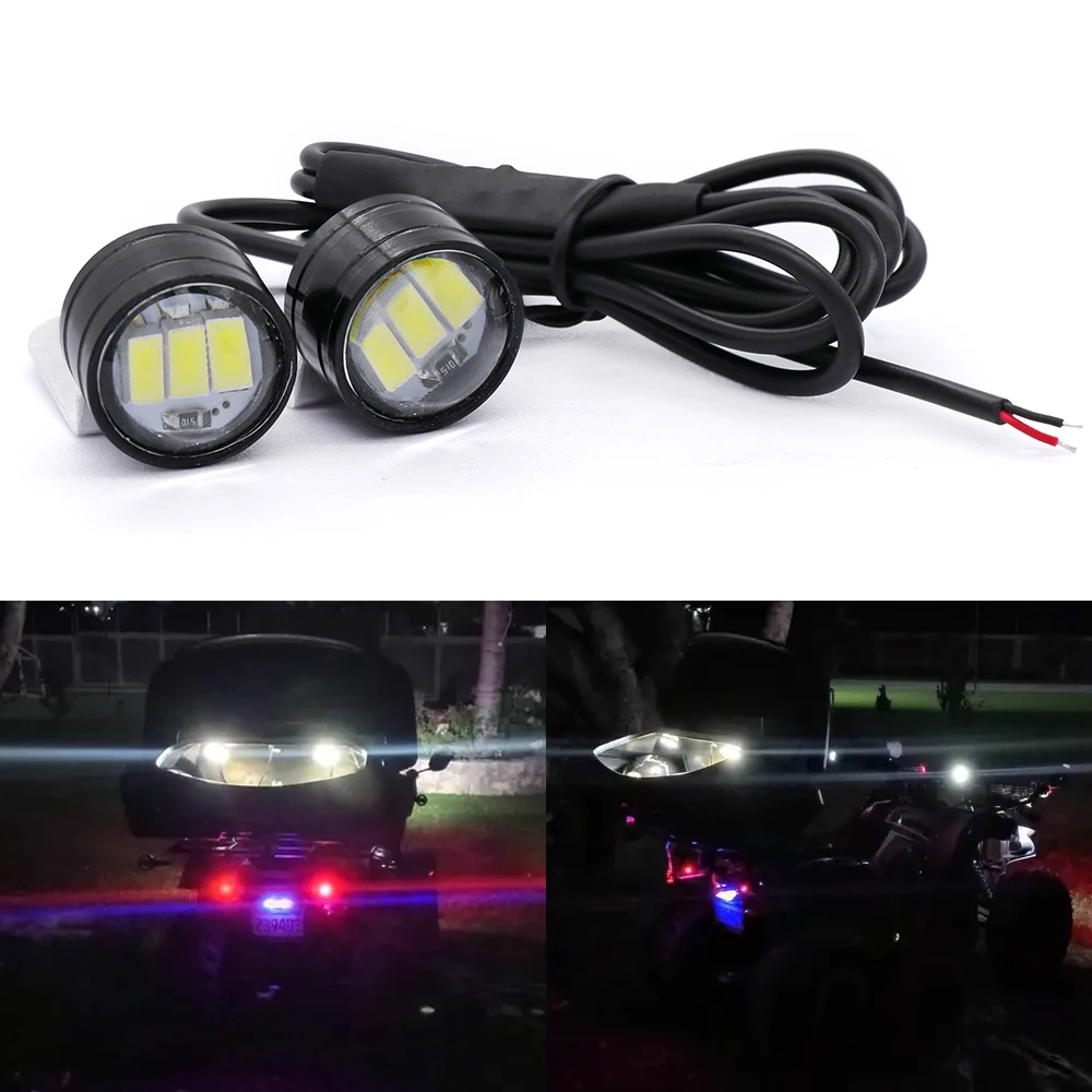 2PCS-Motorcycle-DRL-Daytime-Running-Light-Replaceable-Colorful-Eagle ...
