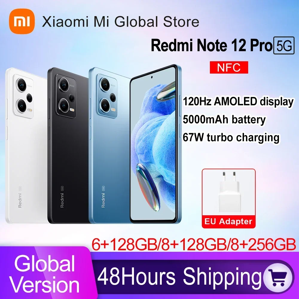 Xiaomi Redmi Note 12 Pro 5G Smartphone Global Version 128GB/256GB NFC ...