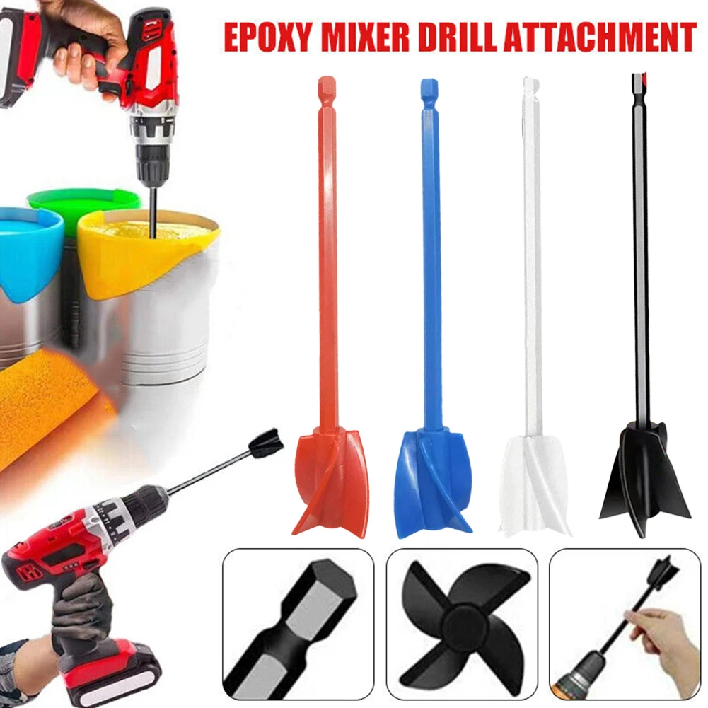 Epoxy Mixer Paint Drill Attachment Paddle Consistency Liquids Resin Head Stirrer Spiral Blade ...