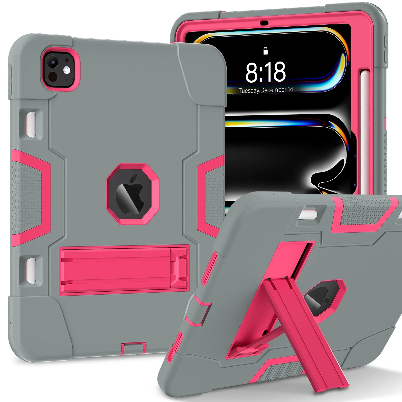 Shockproof Stand Tablet Case with Multi-Angle Viewing, Fits Various ...