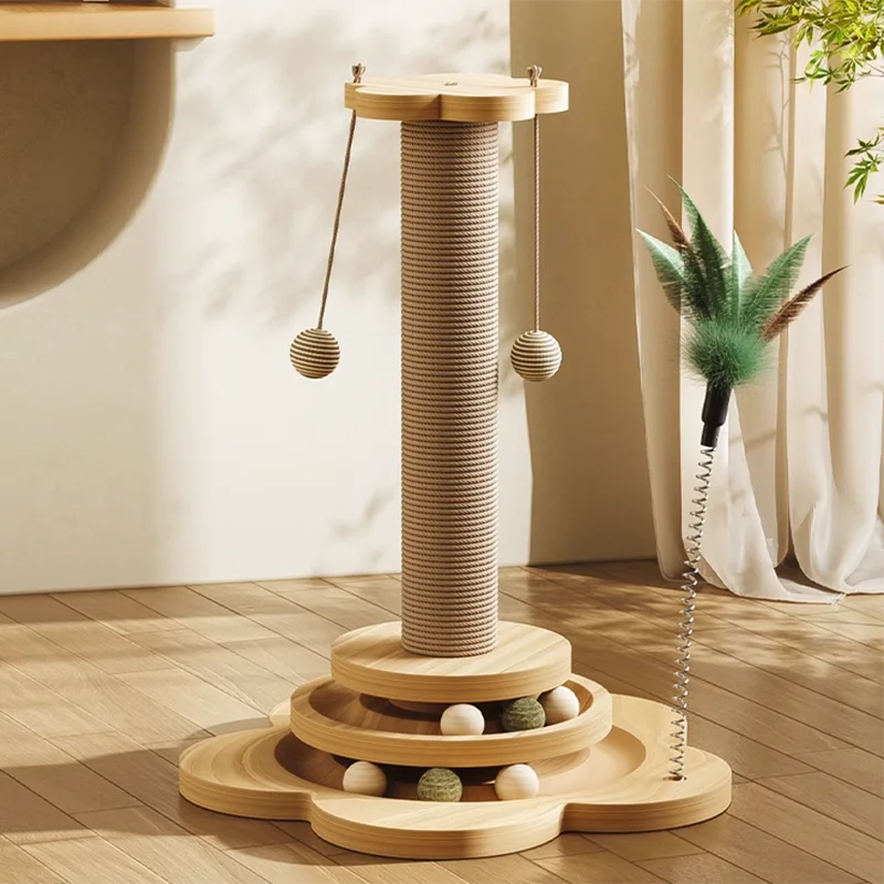 Tower-Interactive-Cat-Scratch-Board-Climbing-Frame-Cute-Scratching-Post ...