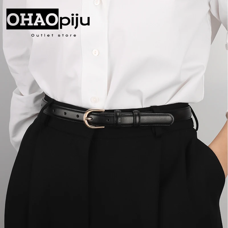 Women-Belts-Leather-Simple-Metal-Buckle-Girls-Dress-Jean-Pants ...