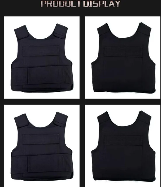 Concealable Bulletproof Vest Police Body Armor NIJ IIIA Protection ...