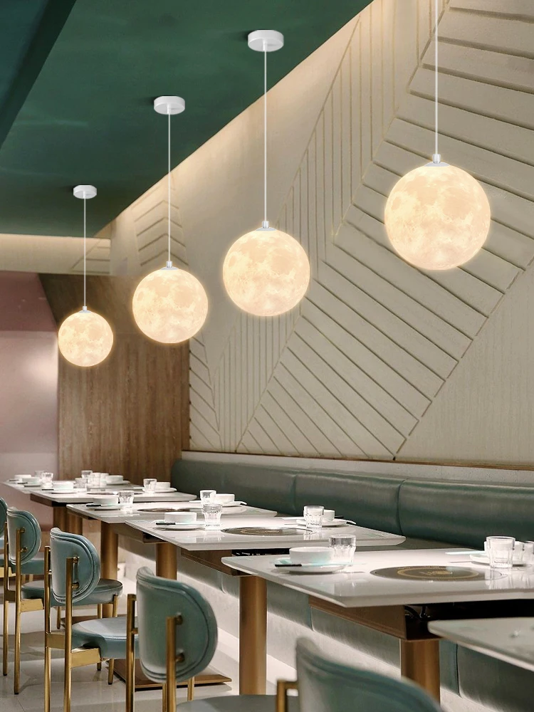 Modern-LED-Lunar-Ceiling-Chandelier-Planet-Shaped-Moon-Living-Dining ...