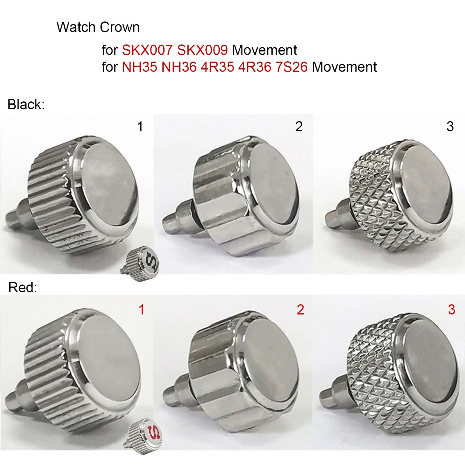 Watch Crown Parts Replacement | Stainless Steel Crown Watch | Watch ...