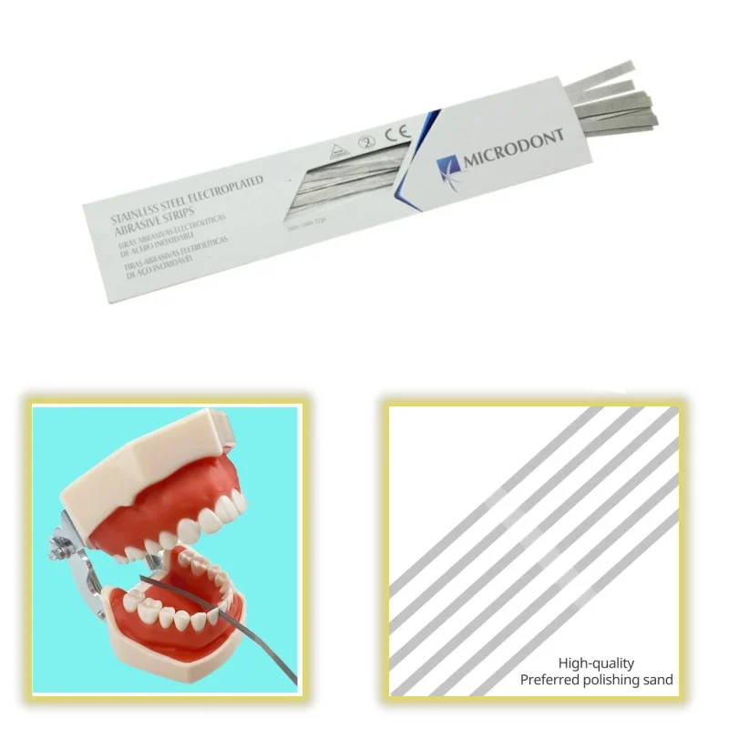 12Pcs-Box-Dental-Stainless-Steel-Polishing-Stick-Strip-Single-Double ...