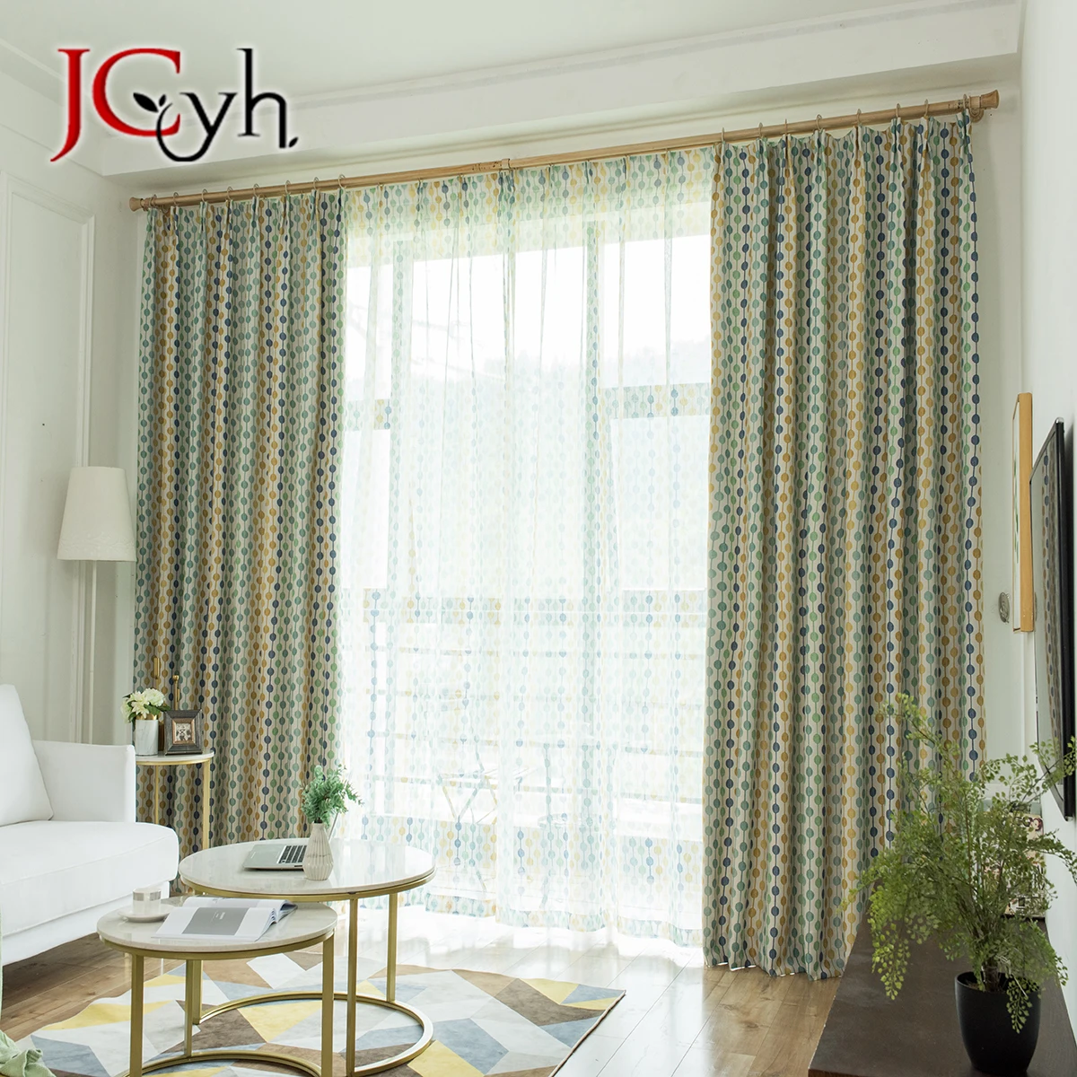 Minimalism Dot Stripe Blackout Curtains For Living Room Window Blinds ...