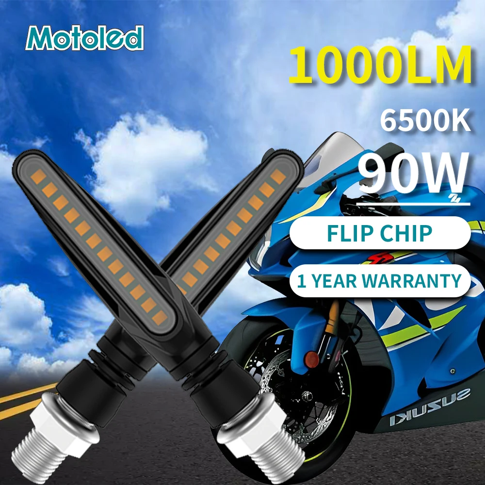 MOTOLED-2PCS-Motorcycle-Turn-Signals-Light-12V-LED-Tail-Flasher-Flowing-Water-Blinker-IP68 ...