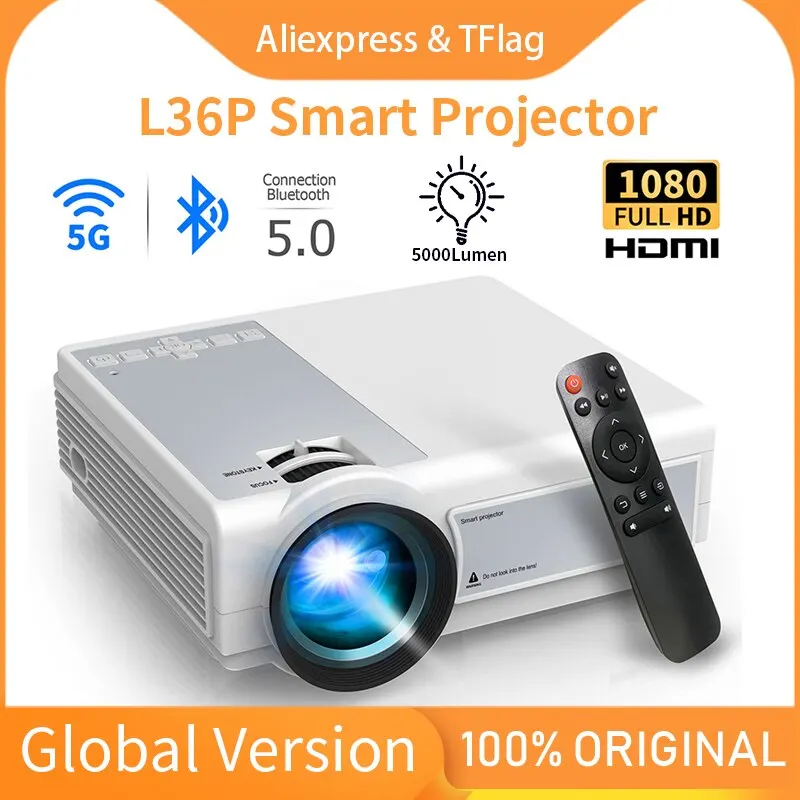 Global TFlag L36P Projector Full Hd 1080P 4K Wifi Mini LED Portable ...