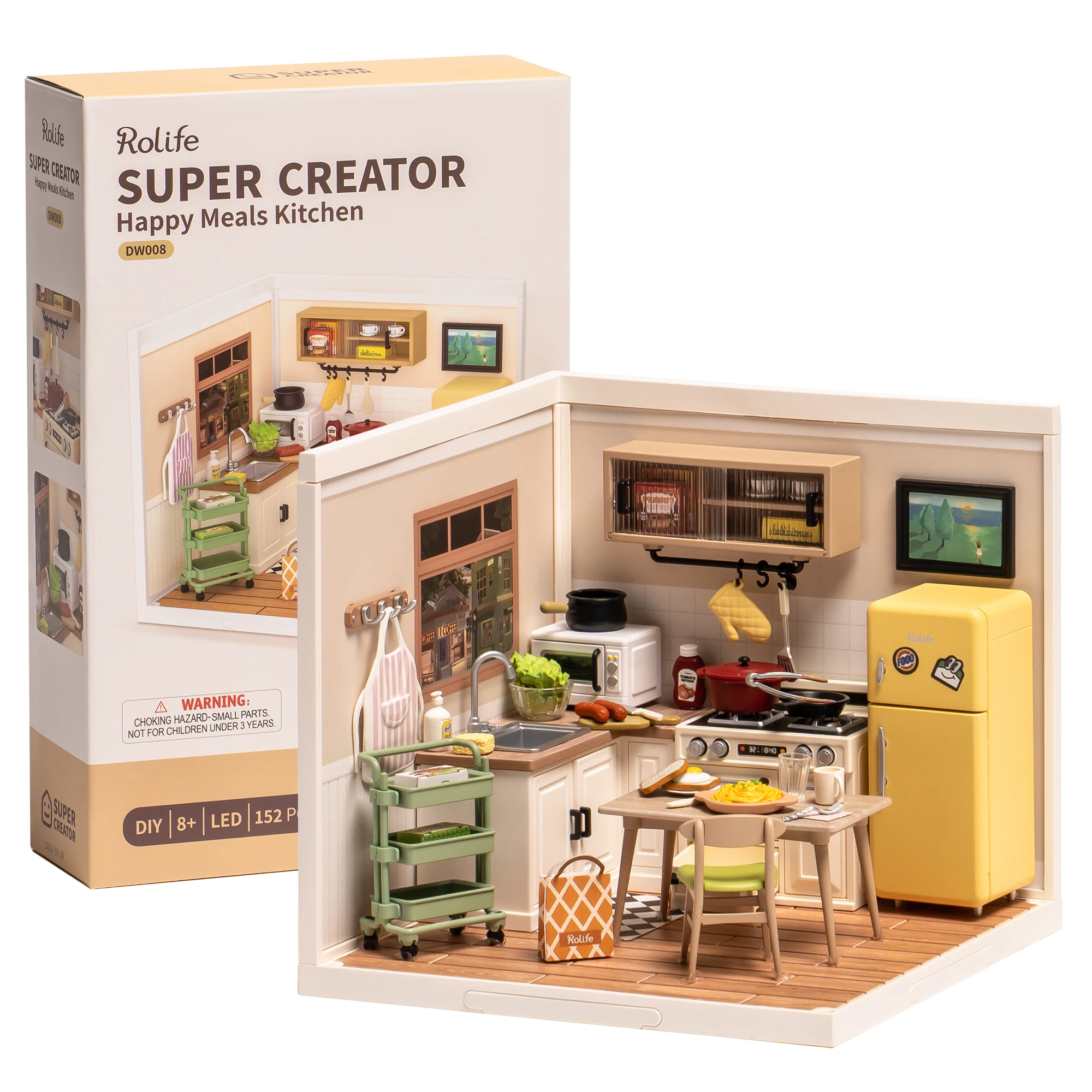 Robotime-Rolife-3D-Puzzle-Model-Super-Store-Series-Happy-Meals-Kitchen ...