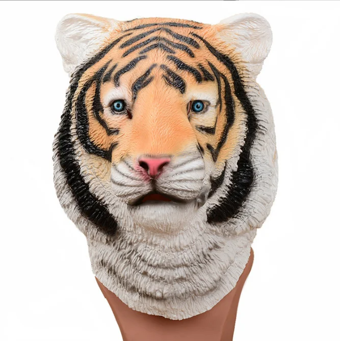 Realistic White Tiger Mask