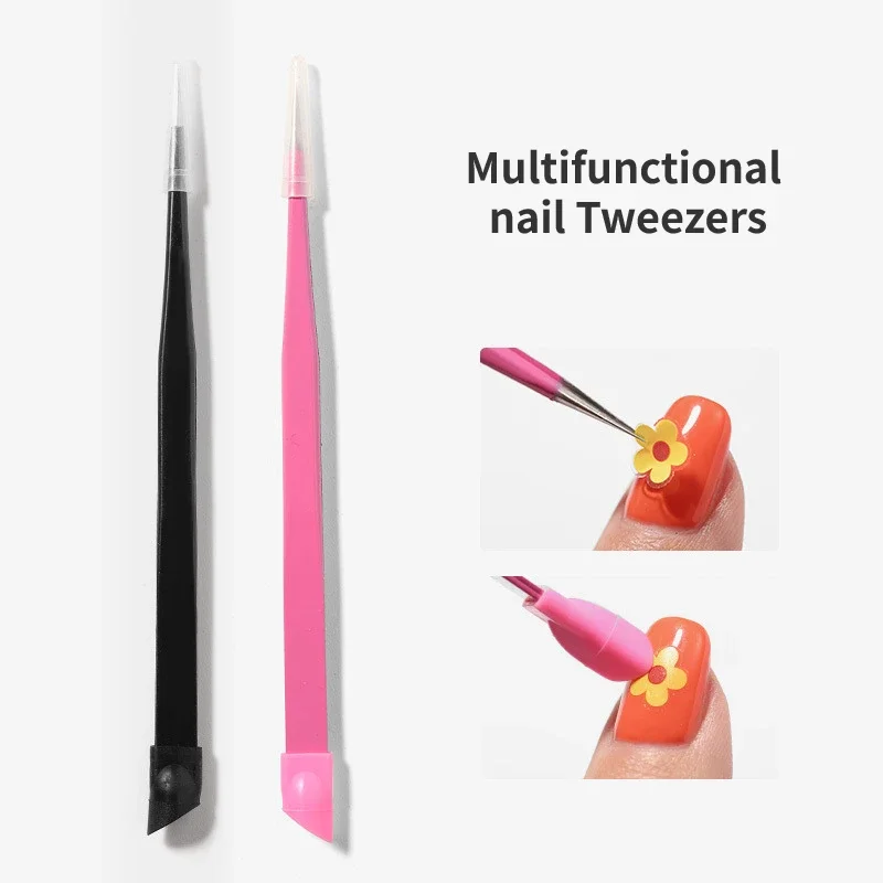 Double-Sided-Nail-Tweezers-Silicone-Pressing-Head-Nail-Tweezers-Sticker ...