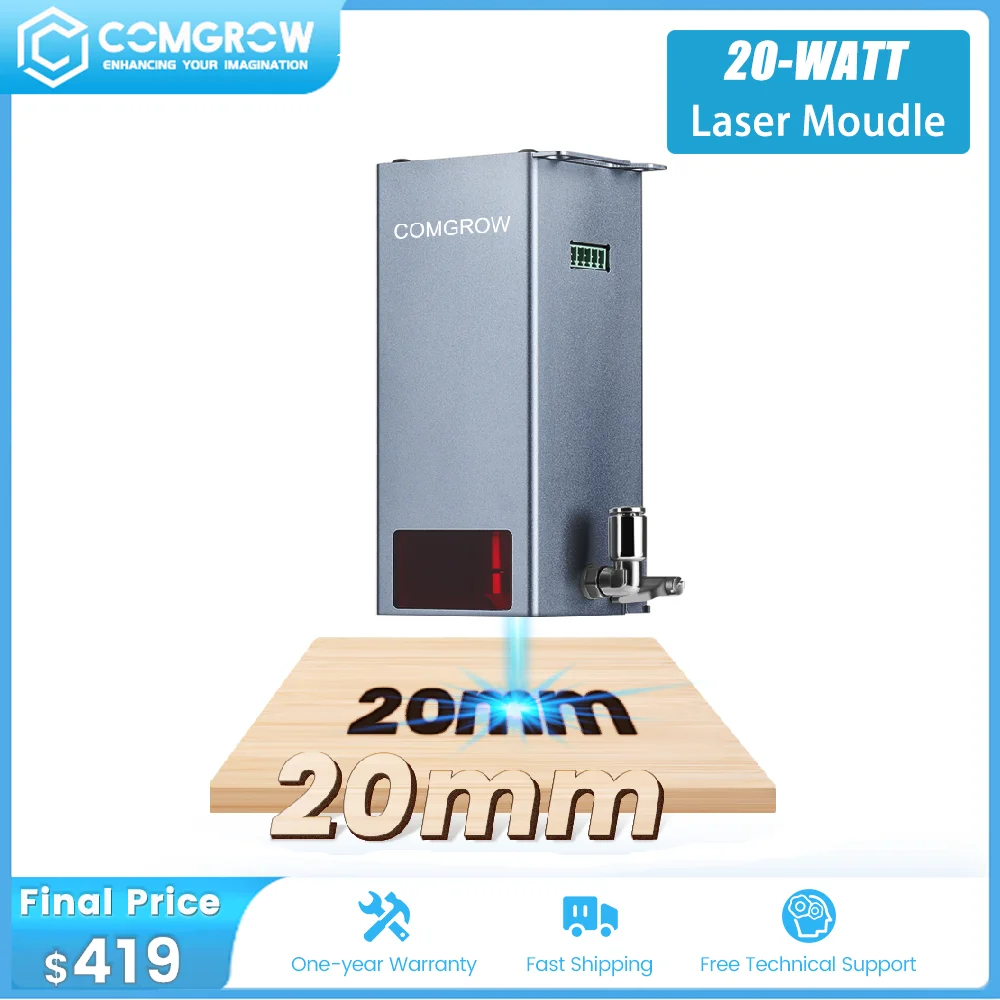COMGROW-20W-Optical-Power-Laser-Module-Laser-Head-For-Laser-CNC-Cutting ...