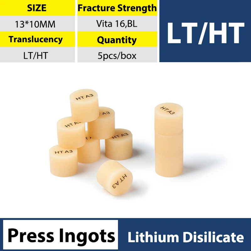 XANGTECH-LT-HT-5pcs-Press-Ingot-Lithium-Disilicate-Glass-Ceramic-Emax ...
