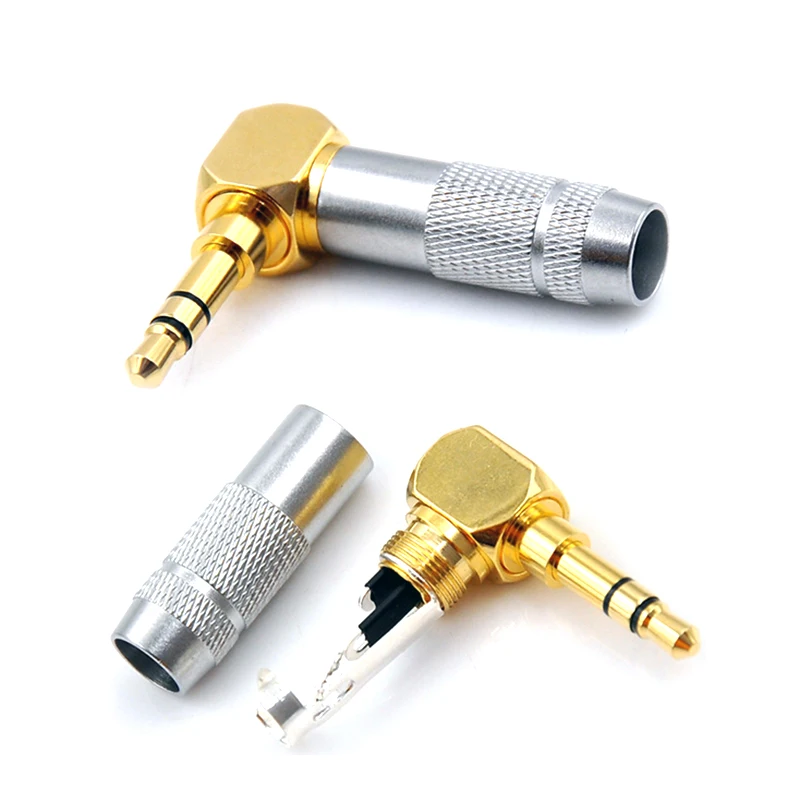 3.5mm Jack 3 Pole Audio Plug Earphone Splice Adapter DIY HiFi Stereo ...