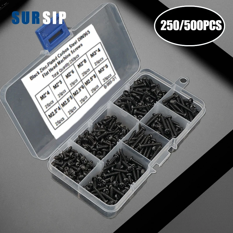 M2-M2-5-M3-Screw-Set-Machine-Laptop-Screw-Flat-Head-Phillips-Drive ...