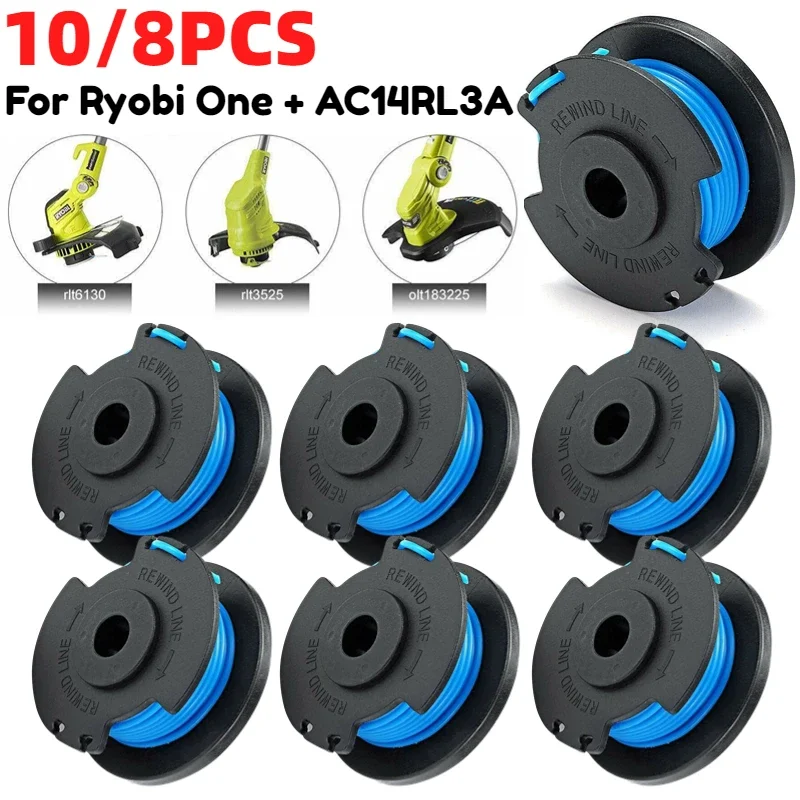 10-8PCS-Grass-String-Trimmer-Spool-Replacement-1-6mm-Brush-Cutter ...