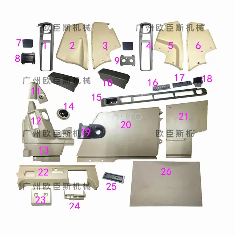 For-Caterpillar-CAT-E312-320-325-330-345C-Cab-Interior-Trim-Panel-Right ...