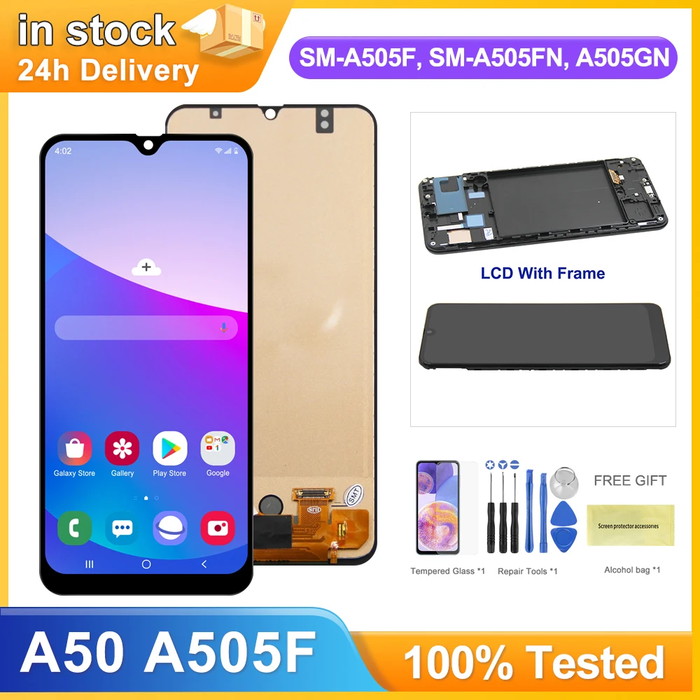 Écran Tactile Lcd, Qualité Aaa + A50, Pour Samsung Galaxy A50 A505 Sm-a505f/ds A505fn/ds A505gt ...