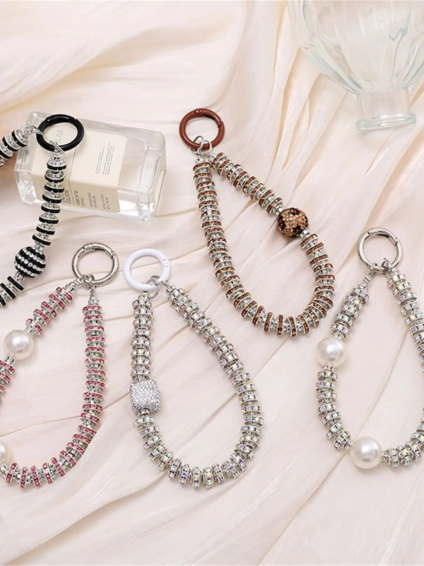 Korean-Mobile-Phone-Glitter-Pearl-Rhinestone-Crystal-Bracelet-Chain-For ...