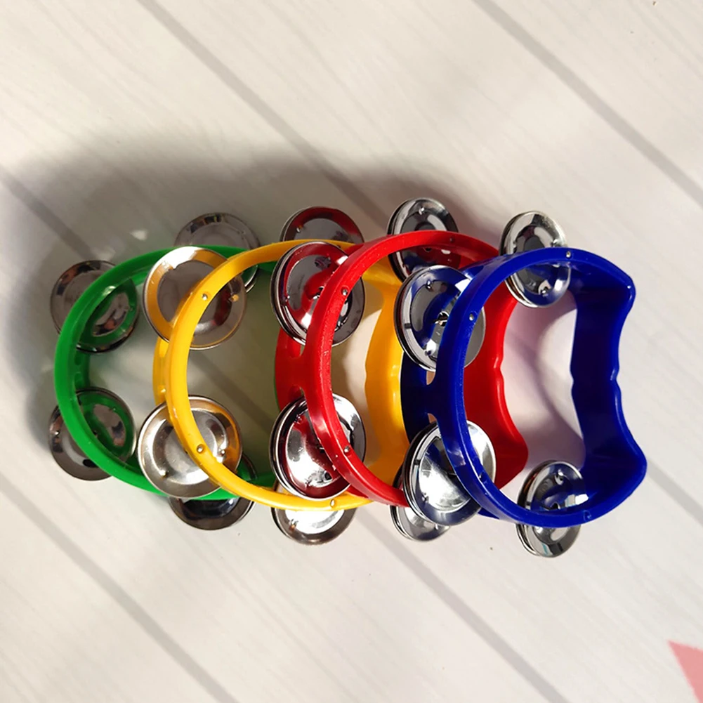 4pcs-Toy-Musical-Instrument-Tambourine-Jingles-Hand-Rattle-Bell-Orff ...