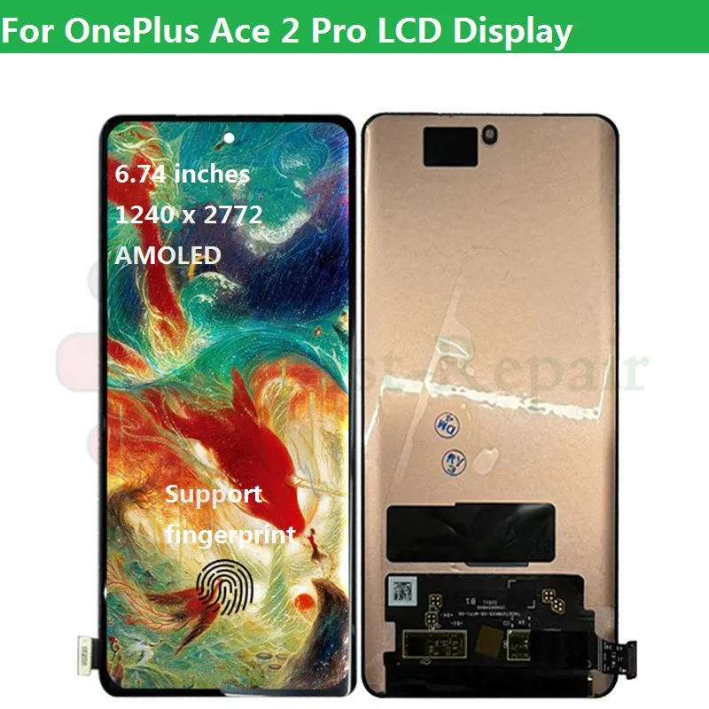 6.74'' Original AMOLED For OnePlus Ace 2 Pro LCD Screen ACE2 Pro ...