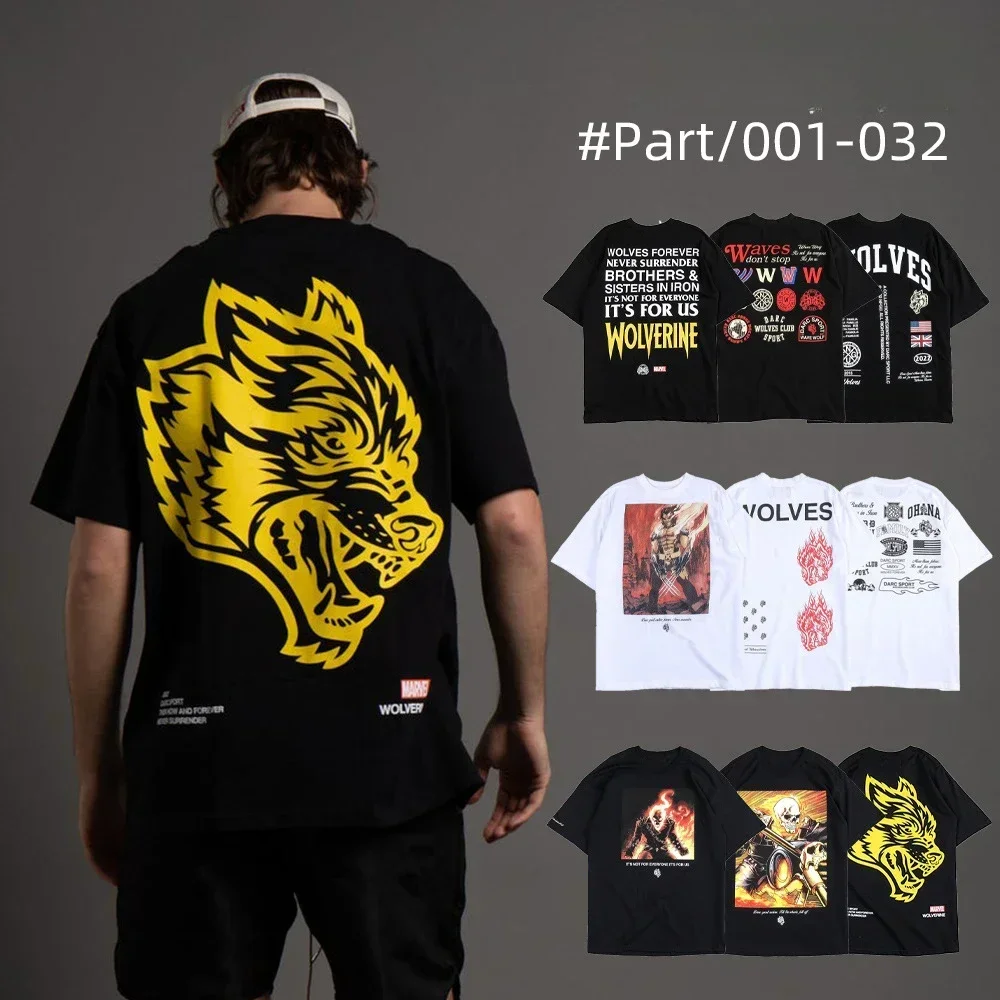 Gym-Short-Sleeve-Wolf-Head-Fitness-American-T-Shirt-Heavy-Size-Cotton ...