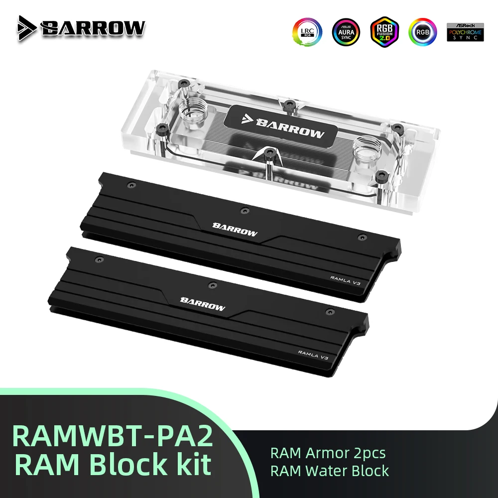 Barrow-RAM-Armor-Water-Block-Kit-RAMWBT-PA2-RAM-Heatsink-2pcs-Liquid ...