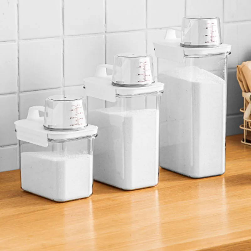 Sealed-Detergent-Storage-Box-Multipurpose-Transparent-Detergent ...