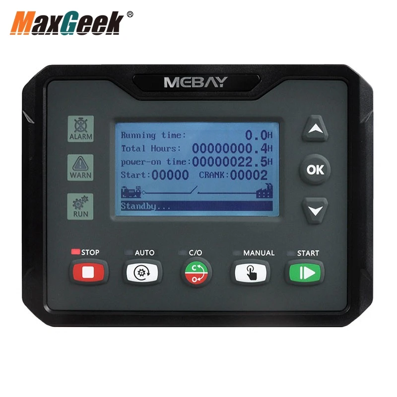 Maxgeek MEBAY DC40S Genset Controller Genset Control Module Panel with ...