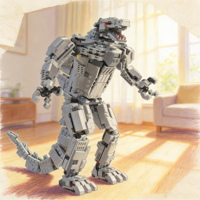 844pcs MOC Mechagodzilla Alternate Build Model Building Blocks Toy ...
