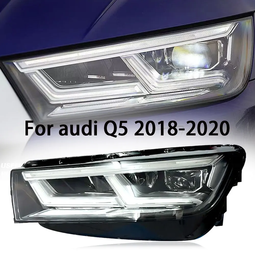 2pc-Car-Led-Front-Lights-For-Audi-Q5-Headlight-Assembly-2018-2019-2020 ...