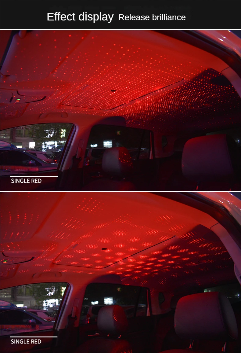 Mini LED Voiture Toit Étoile Veilleuse Projecteur Ambiance Galaxy Lampe ...