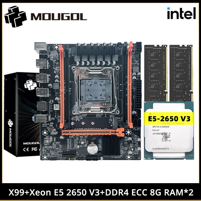 MOUGOL-X99 P4 Motherboard Set, CPU Intel Xeon E5 2650 V3, Dual-Channel ...