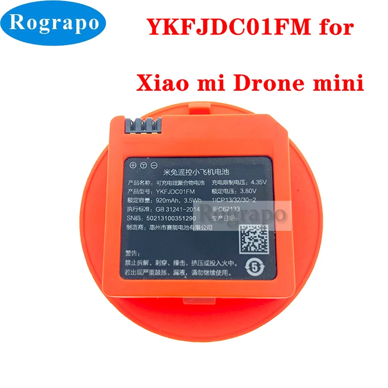 1 3pcs New 3.8V Max 4.35V Full 920mAh Li Polymer YKFJDC01FM Flight Battery For Xiaomi Mi Drone Mini RC Quadcopter Drone