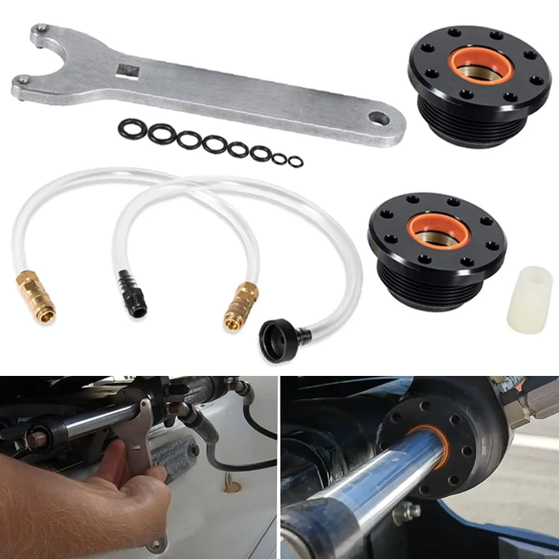 Front-Mount-Hydraulic-Steering-Cylinder-Seal-Kit-with-Bleed-Tube-and ...