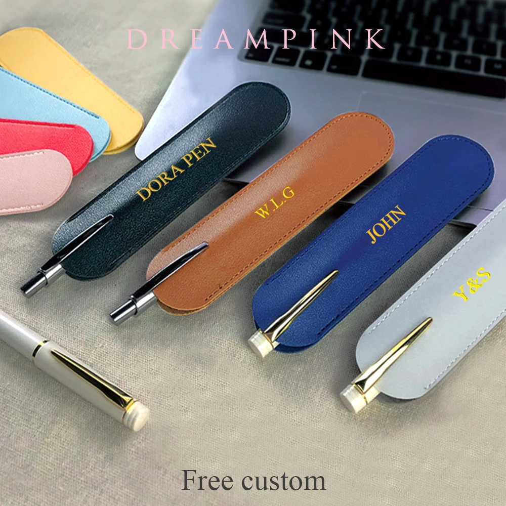 Custom-Letters-PU-Leather-Pencil-Case-Advertising-Company-Logo-School ...