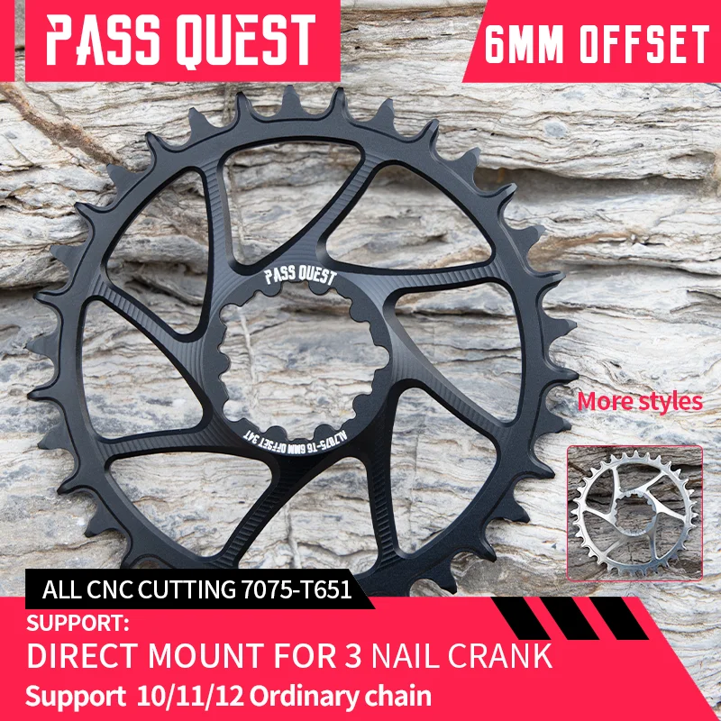 PASS-QUEST-GXP-DUB-Bike-Chainring-6mmOFFSET-MTB-Mountain-Bicycle-Narrow ...