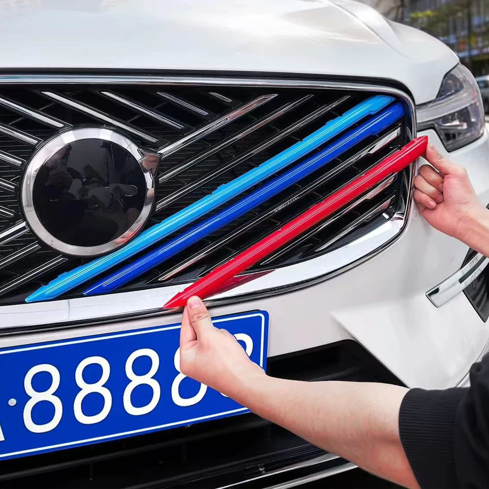 3 Colors Front Grille Cover Strip Trim Decoration For Volvo XC90 XC60 ...