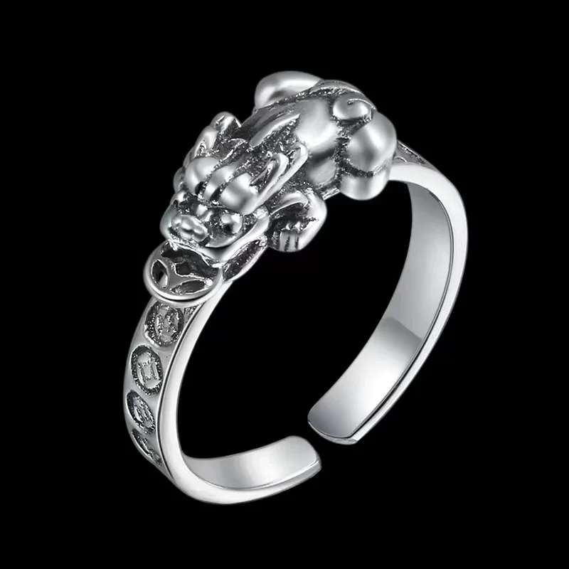 Vintage-Statement-Ring-for-Men-s-Feng-Shui-with-Pixiu-Shaped-Meaningful ...