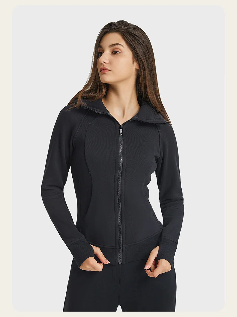 Women’s Solid Long Sleeve Sports Jacket – The Mountain EXP