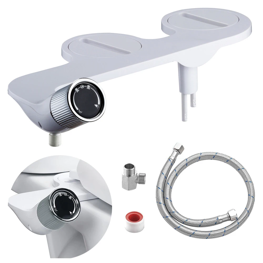 Bathroom-Bidet-Toilet-Seat-Attachment-Non-Electric-Self-Cleaning-Dual ...