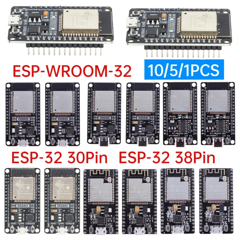 1-10PCS-ESP32-Development-Board-WiFi-Bluetooth-Module-Ultra-Low-Power ...