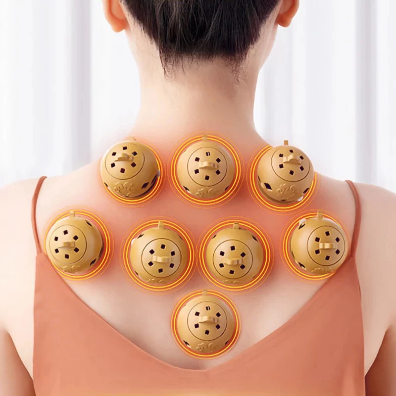 Portátil massageador térmico mini moxibustion caixa moxa vara queimador ...