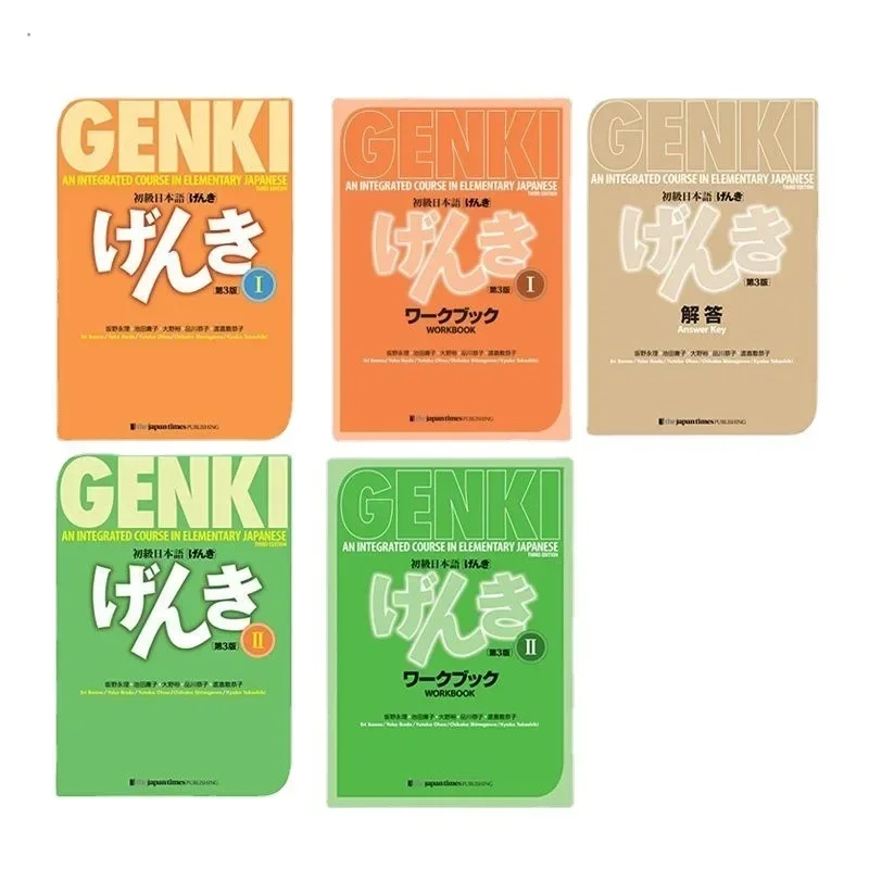 5 Books GENKI Third Edition Textbook+Workbook+Answer Key An Integrated ...