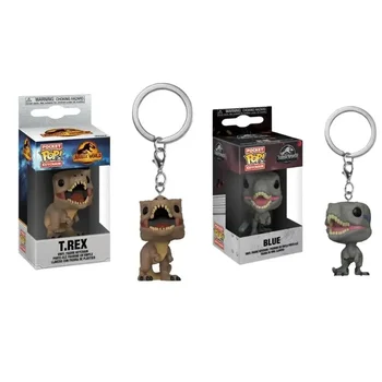 Hot Funko Pop Keychain Toy Jurassic World T.REX VELOCIRAPTOR BLUE Vinyl ...