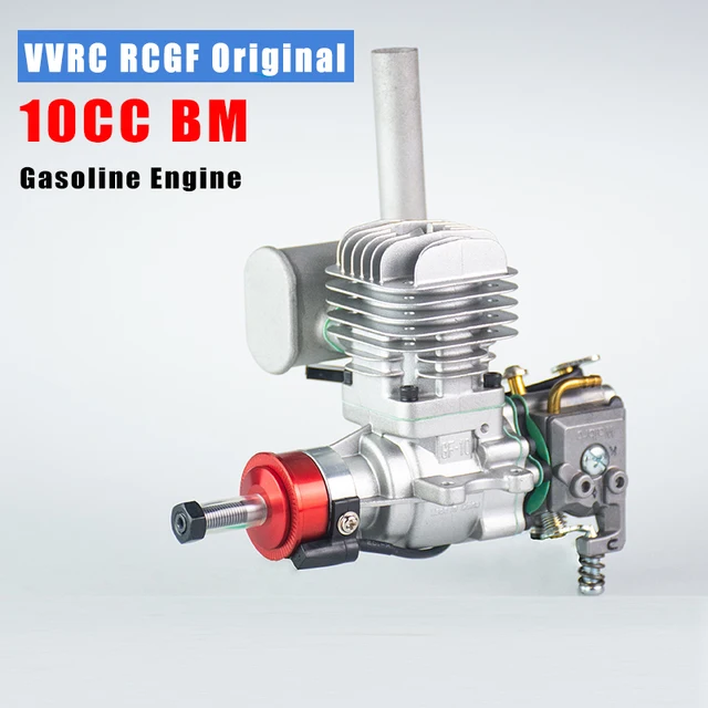 NEW V2 VVRC RCGF 10cc Petrol / Gasoline Engine w/ Rear / Side Exhaust ...