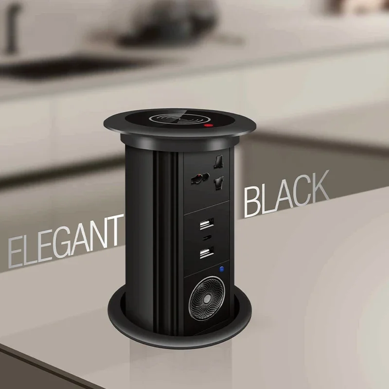 Motorized-Pop-Up-Socket-Kitchen-Worktop-Hidden-Electrical-Lift-Socket ...