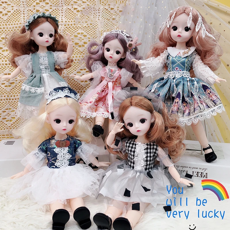 30cm Doll 4D Winking Doll 1/6 BJD Doll Dress Up Clothes or Whole Doll ...