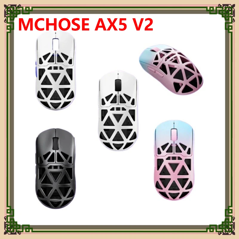 MCHOSE AX5 V2 Magnesium Wireless Mouse 54g Paw3390 Alloy Double 8k Low ...